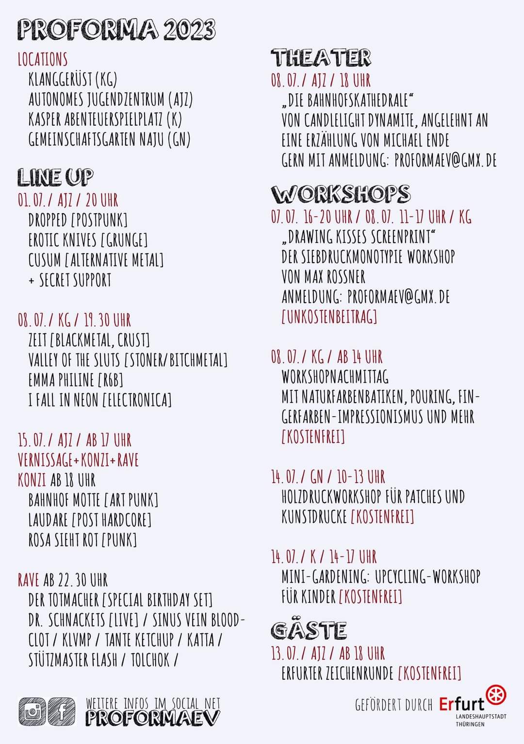 | Erfurter Zeichenrunde // KW28 proForma